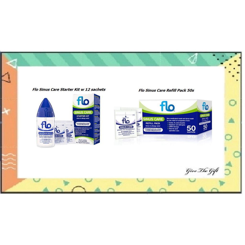 Flo Sinus Care Starter Kit with 12 sachets / Flo Sinus Care Refill Pack -50s | Shopee Singapore