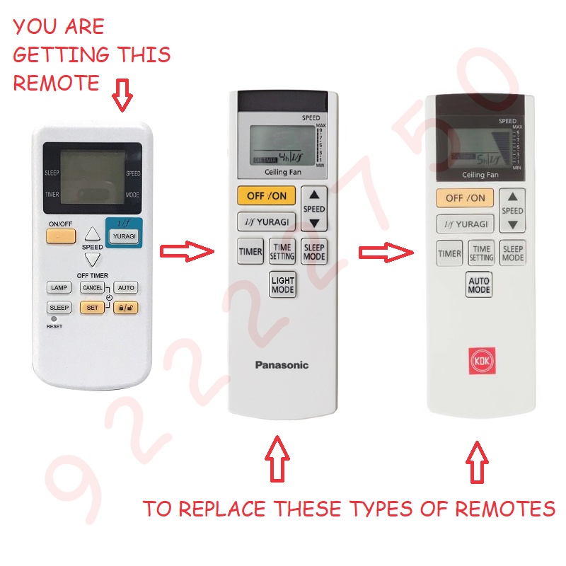(Local Seller) Remote Replacement for PANASONIC F-M12GX, F-M15GW ...
