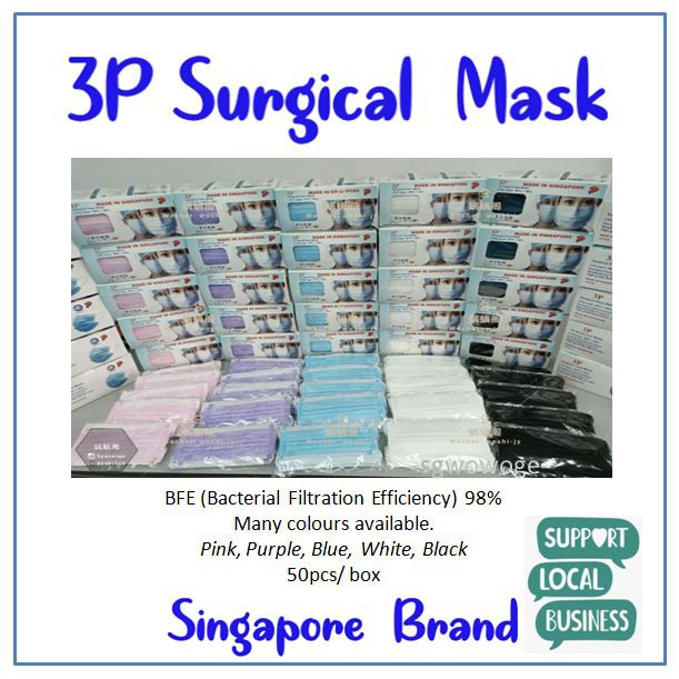 3P Surgical Mask Medical grade BFE 99% Breathable Local SG brand ...