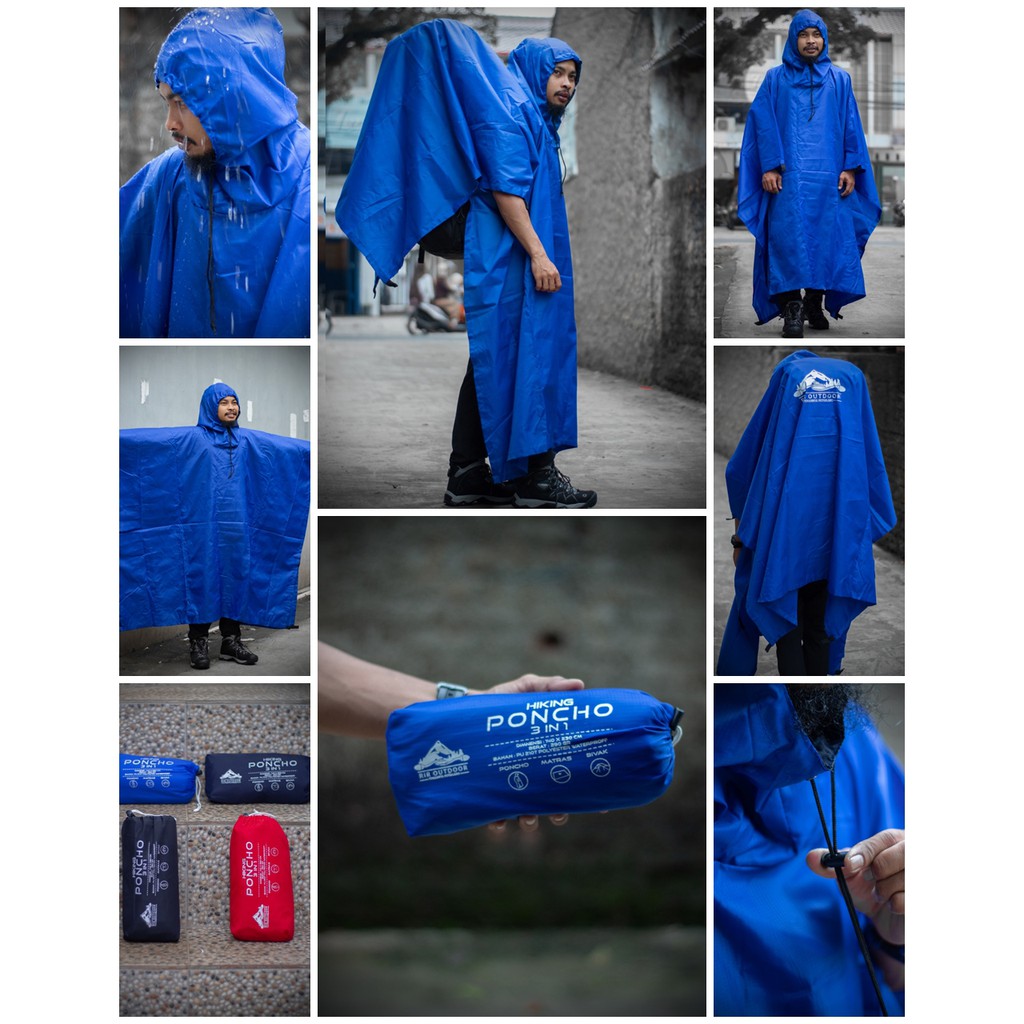 [ORIGINAL] Poncho RAINCOAT CAP RIR OUTDOOR Mountain HIKING CAMPING ...