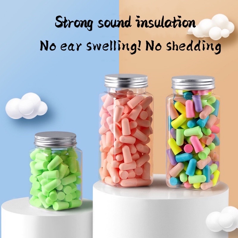 Sleep Anti Noise Ear Plug Hearing Protection Slow Rebound Noise ...