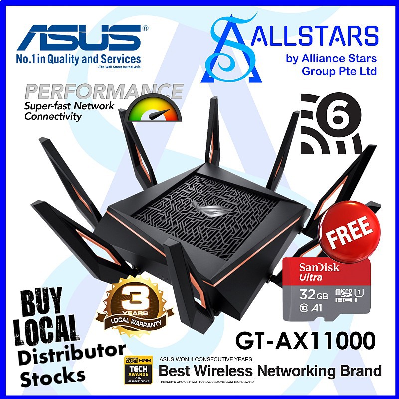 (ALLSTARS) ASUS ROG Rapture GT-AX11000 Tri-band World's first 10 ...