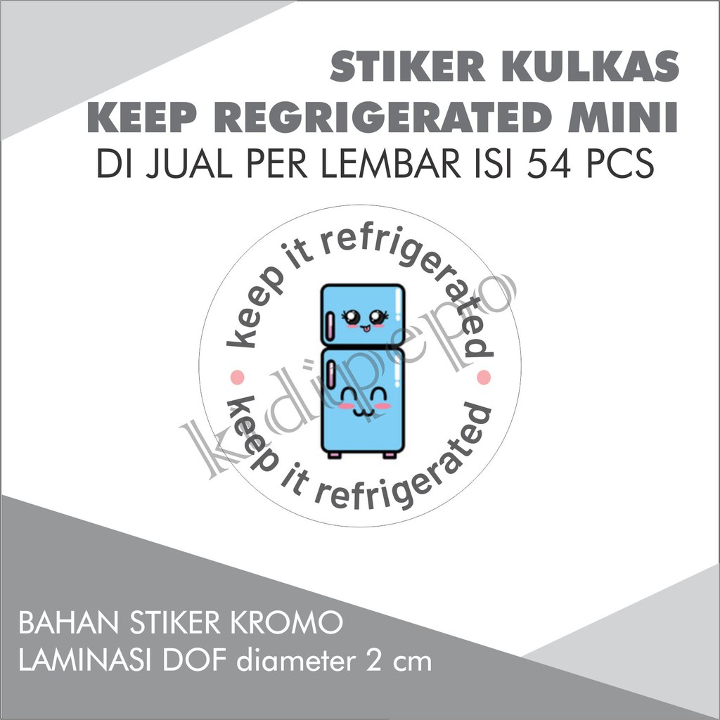 Keep Refrigerated MINI Sticker Diameter 2cm | Shopee Singapore
