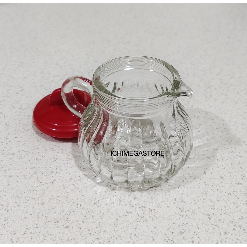 Mini Glass Pitcher Lid Water Jug Pitcher Creamer Milk Sugar Honey 150ml ...