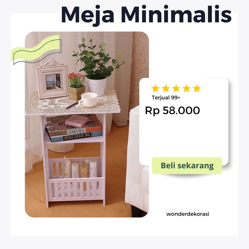 Zwj-5 Square Table Corner Table Bed Side Corner Table Minimalist ...