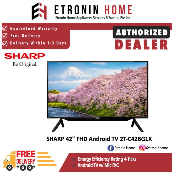 SHARP 42" FHD Android TV 2T-C42BG1X | Shopee Singapore