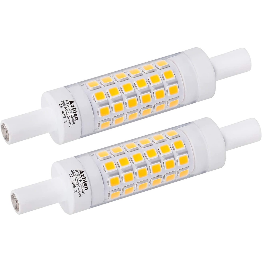 R7S 78mm LED Bulb 5W Warm White R7s Linear Reflector Lamp Azhien,J Type ...