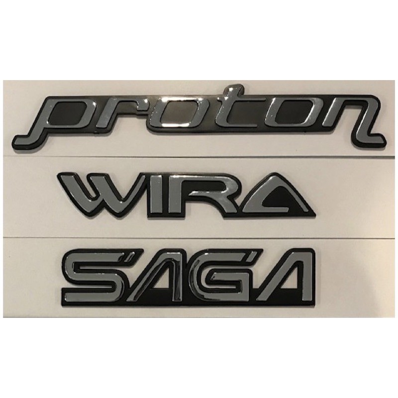 Car Emblem Proton Saga sticker logo replacement chrome bumper ...