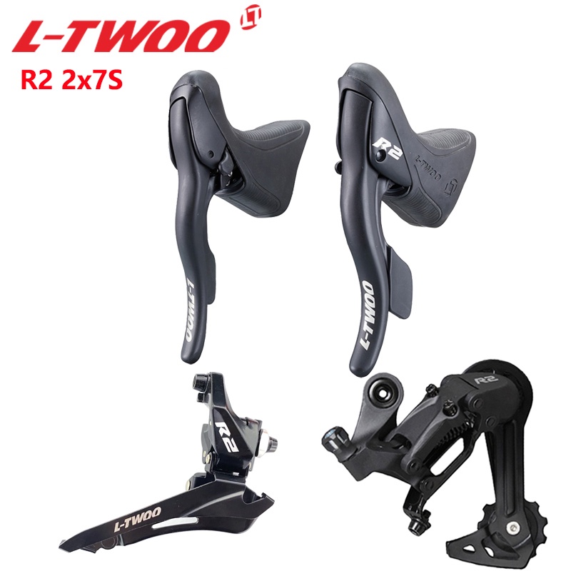LTWOO R2 2x7 14 Speed Road Bike Groupset Shifter Lever + Rear ...