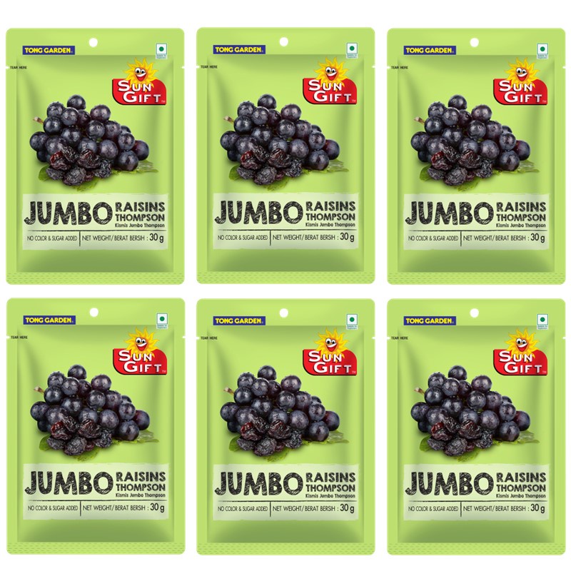 Tong Garden Sungift Dried Fruits Mini Pack - Jumbo Raisins Thompson 30g ...