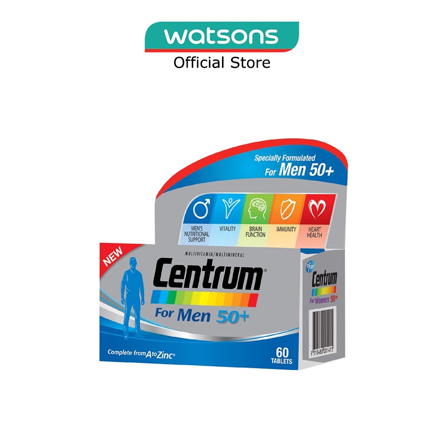 CENTRUM For Men 50+ Tablet 60s (Expiry: Feb`2026) | Shopee Singapore