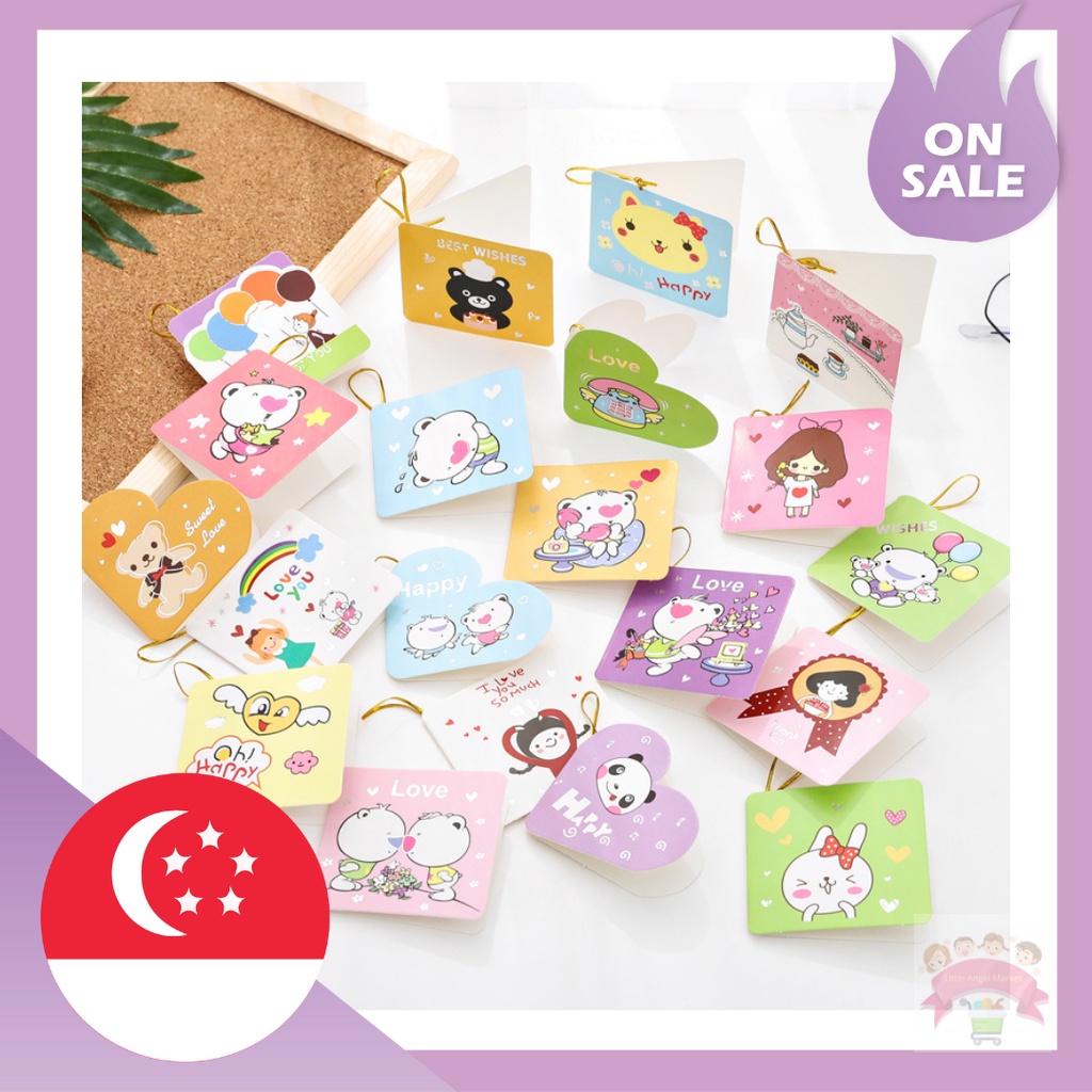 [SG Ready Stock] 5pcs Cute Mini card for Christmas/Birthday/ Thank You ...