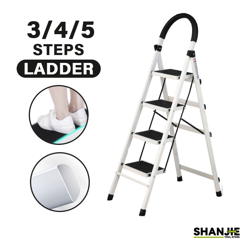 SHANJIE Ladder Household Ladders Foldable Step (5-6 Steps, Carbon Steel ...