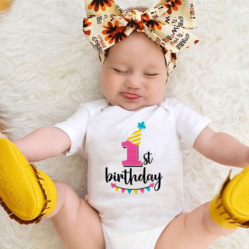 Size Small Than Usual Baby 1st 2nd Birthday Jumpsuit Kids Baby Girls ...