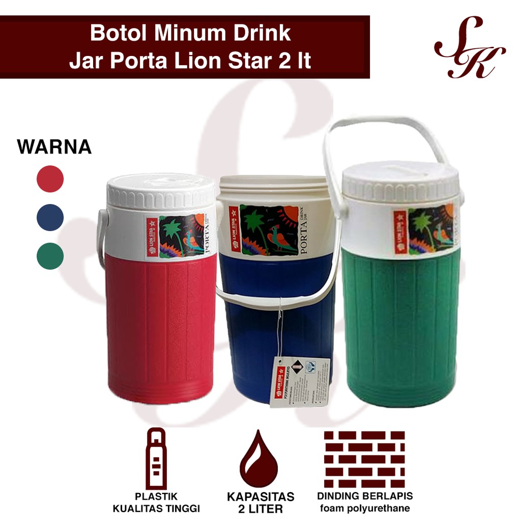 TERMOS Lion star 2 LITER-10 LITER Porta Drink Jar Drinking Bottle ...