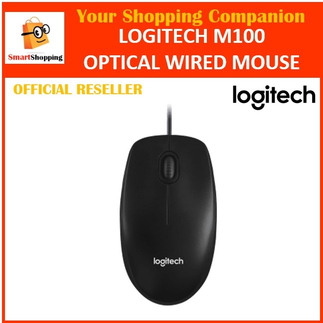 (Original) Logitech M100 Mouse USB M100R 3 Years Singapore Warranty 910 ...