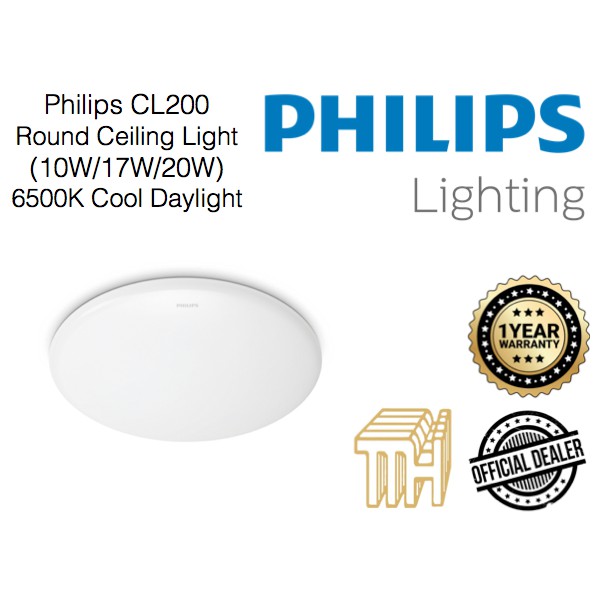 Philips CL200 LED Round Ceiling Light 6500K (10W/17W/20W) Local ...