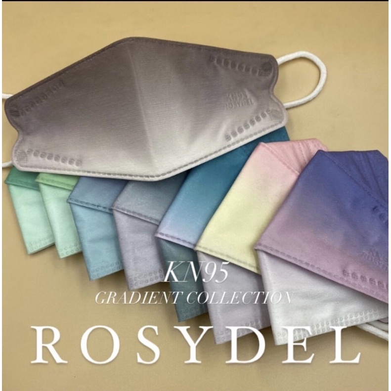 Korean Style KN95 gradient colors Mask, 3D structure, Disposable ...