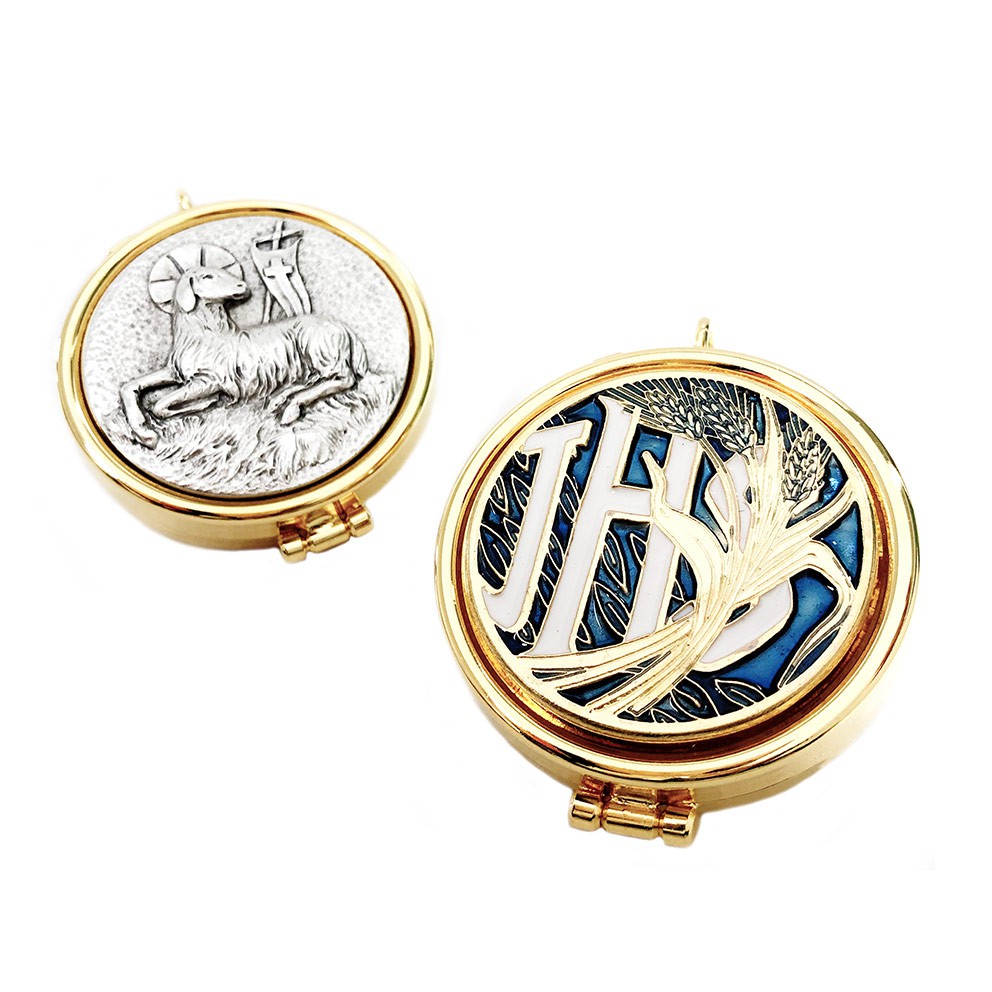 Pyx Holy Communion Case Box Catholic Devotional Mass Last Supper ...