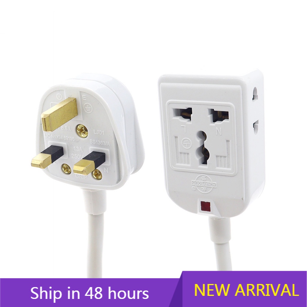 Power Cord Male Plug to Female Socket Adapter Extension Power Cable UK ...