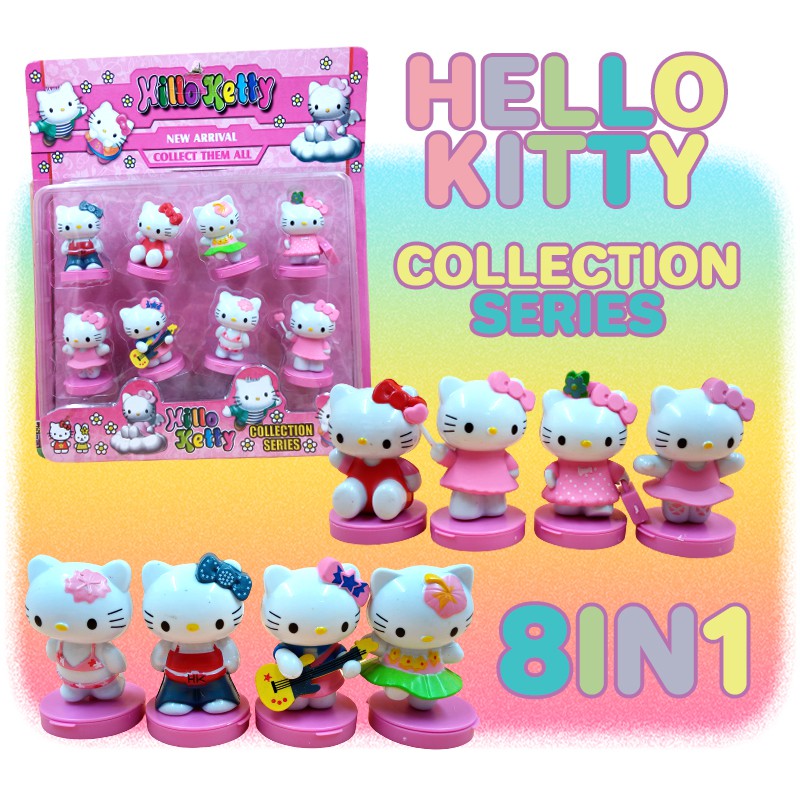 8 in 1 Hello-kitty Standee Action Figure Cute Size different Pose toys ...