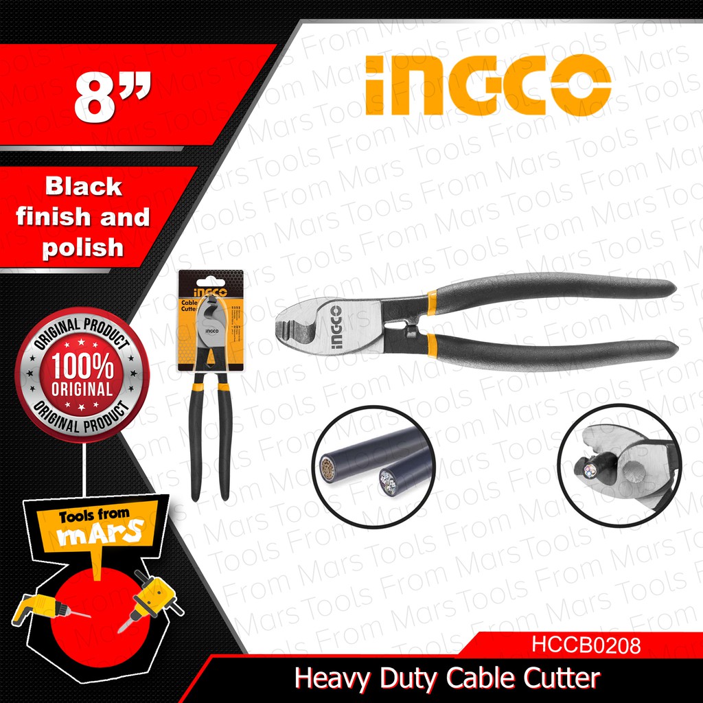 INGCO Heavy Duty Cable Cutter 8" (200mm) HCCB0208 •TOOLS FROM MARS• IHT ...