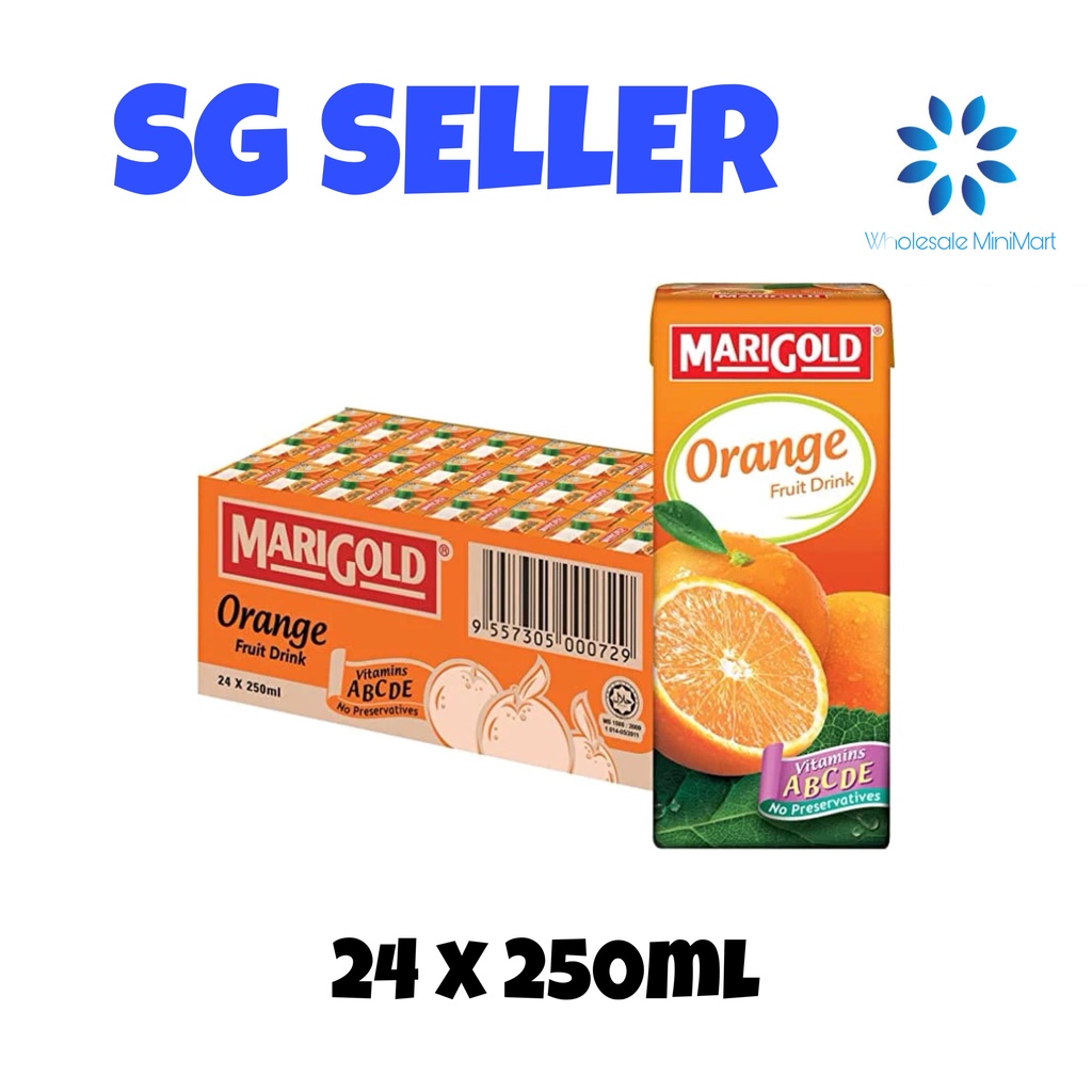 (Ready Stock) MARIGOLD Orange Drink, 24 x 250ml | Shopee Singapore