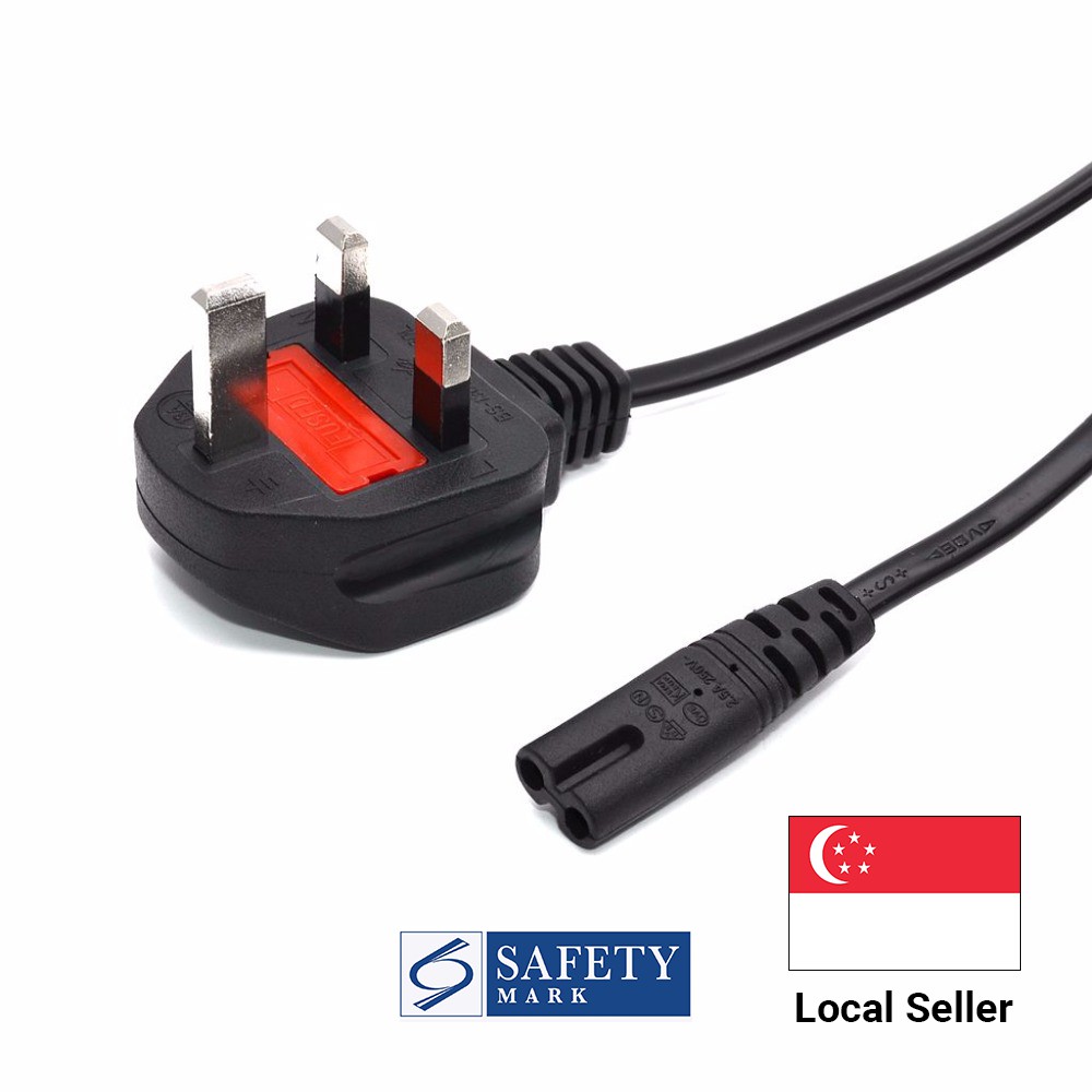 UK Plug C7 Laptop Kettle Power Cord Cable Lead 3 Pin 13A Charger AC ...