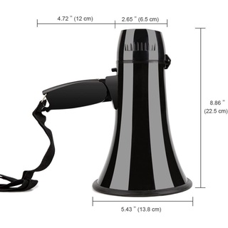 Portable Megaphone Bullhorn 20 Watt Power Megaphone Speaker Voice and ...