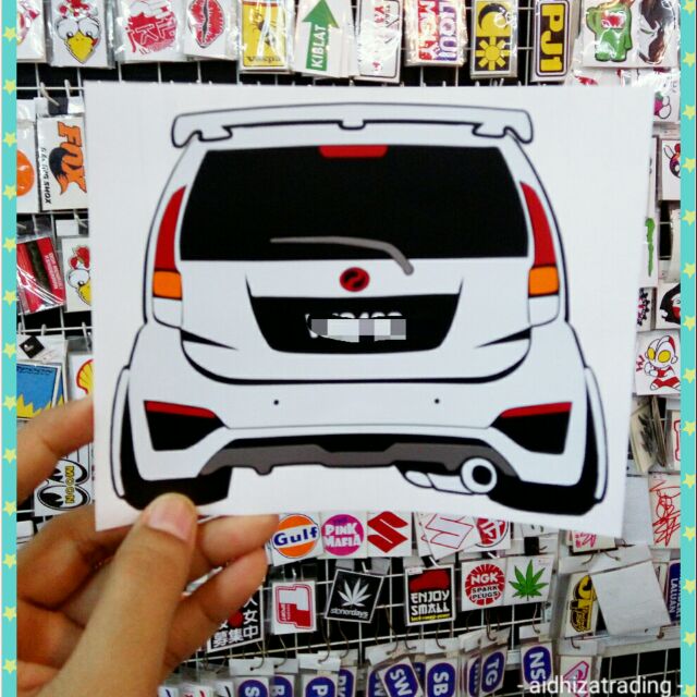Car Sticker Picture Of The Train Perodua Myvi Order Your Own Name Plate ...