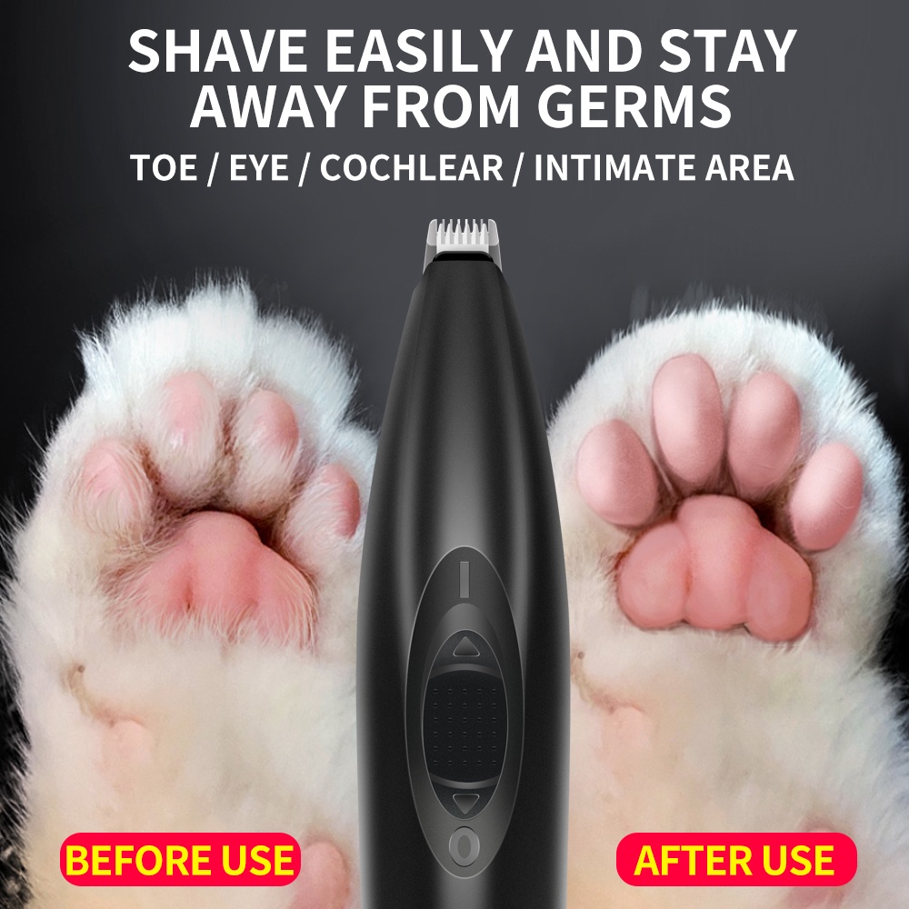 Electric Pet Clippers Cats Dog Foot Hair Trimmer Pet Paw Hair Clipper ...