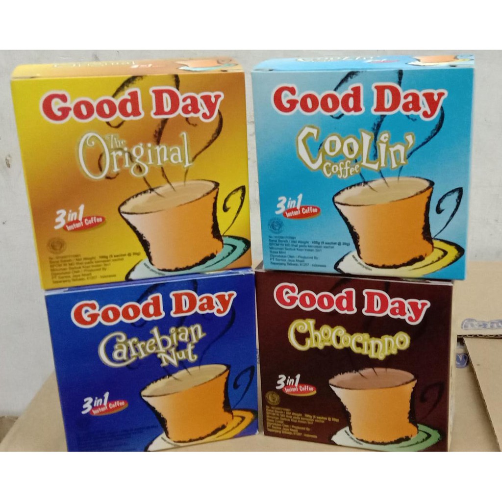 Good Day Coffee 3 In 1 Instant Coffee Packaging Box Contains 5 Sachets ...