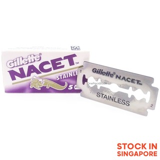 Gillette Nacet Stainless Double Edge Razor Blade 5 Blades, Shaving ...