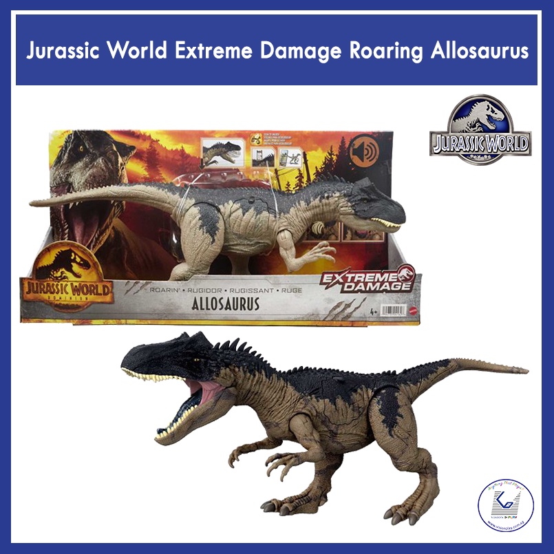 Jurassic World 3 Dominion Extreme Damage Roaring Allosaurus Dinosaur ...