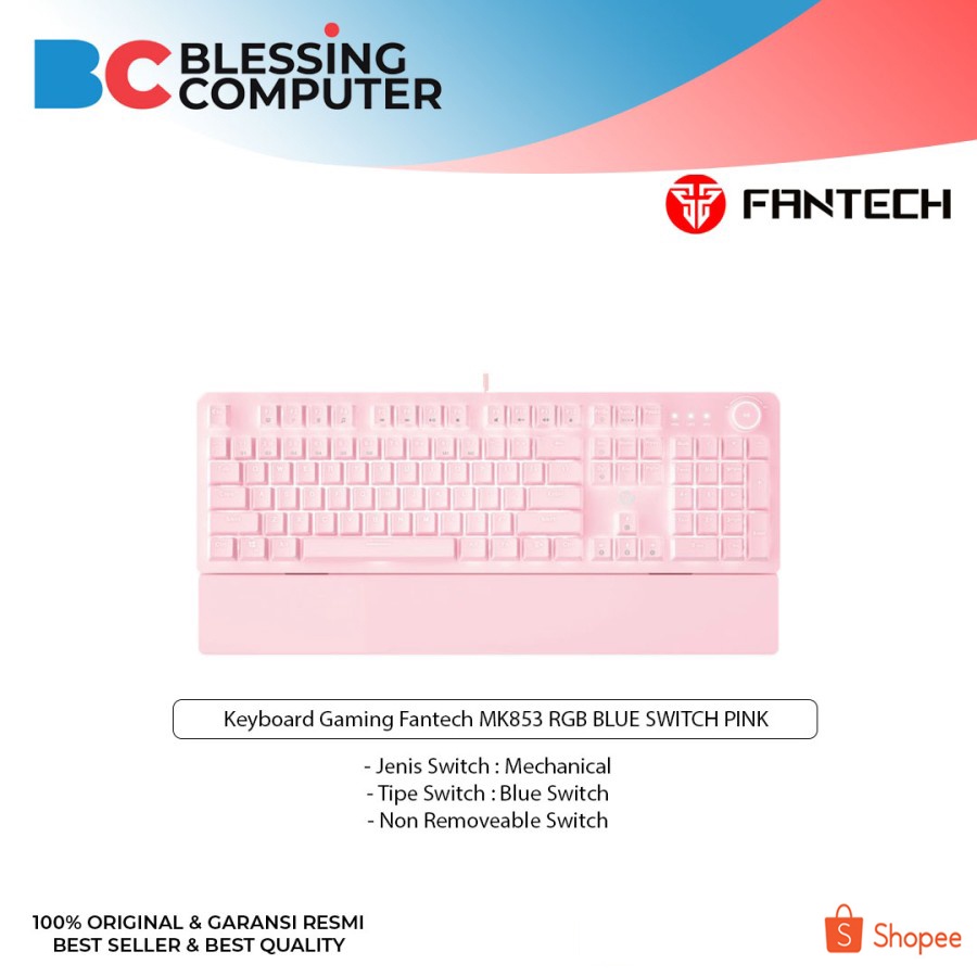 Fantech MK853 RGB BLUE SWITCH PINK Gaming Keyboard | Shopee Singapore