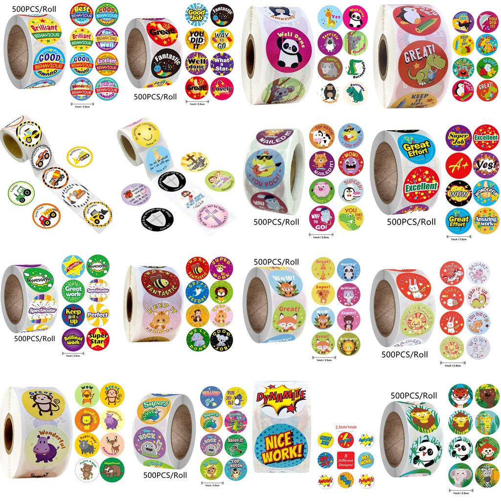 Encouragement Reward Stickers Roll for Kids Children Motivational ...
