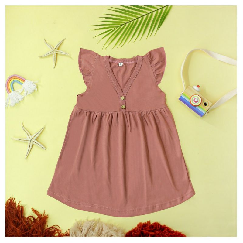 Cute, beautiful, simple children's Dress with ruffle sleeves/as ...