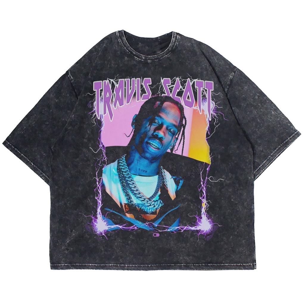 KAOS OVERSIZE TRAVIS SCOOT HOMAGE RAP WASHING VINTAGE TEE (T-SHIRT ...