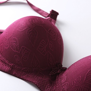 Women Gathered Bra Cotton Soft And Comfortable Thin Mold Cup Women's ...