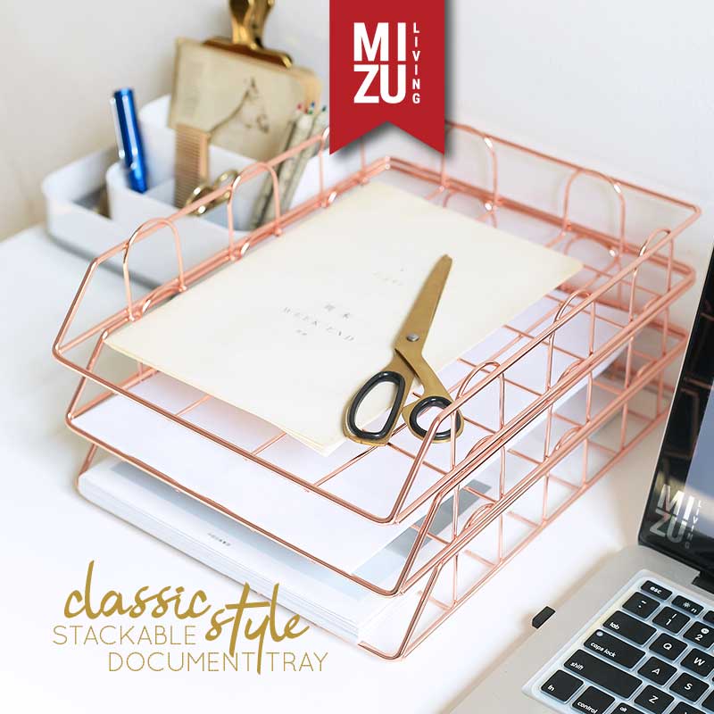 Classic STYLE Stackable Document Tray A4 Letter Desktop Organizer File ...