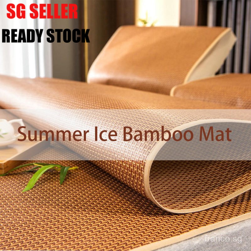 [SG Seller] Summer ice Cooling Bamboo mat double-side with pillowcase ...