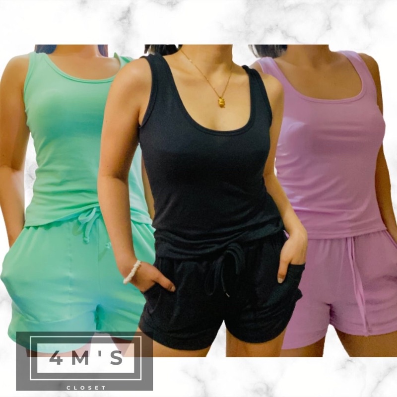 4M’s COMFY SANDO SHORT TERNO | With Pockets | S - M | L - XL | PLUS ...