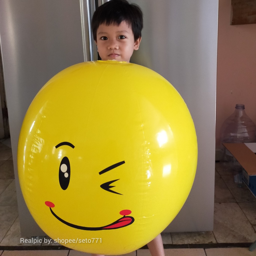 Edukatoys Jumbo Smily Smiley Big Inflatable Ball Balloon Doff Smile ...