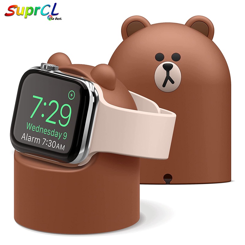 Charger Stand Mount Silicone Dock Holder for Apple Watch Series 7 45mm ...