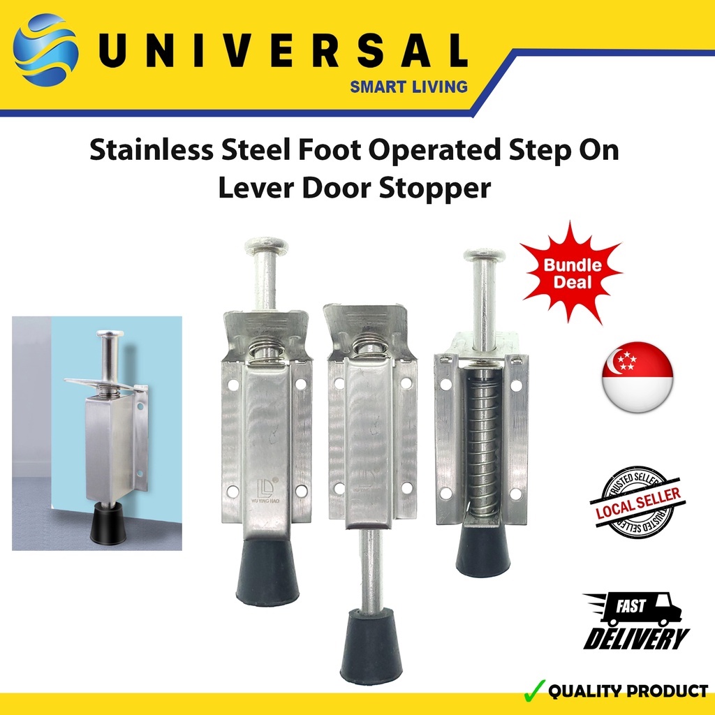 [SG SHOP SELLER] Stainless Steel Foot Operated Step On Lever Door ...