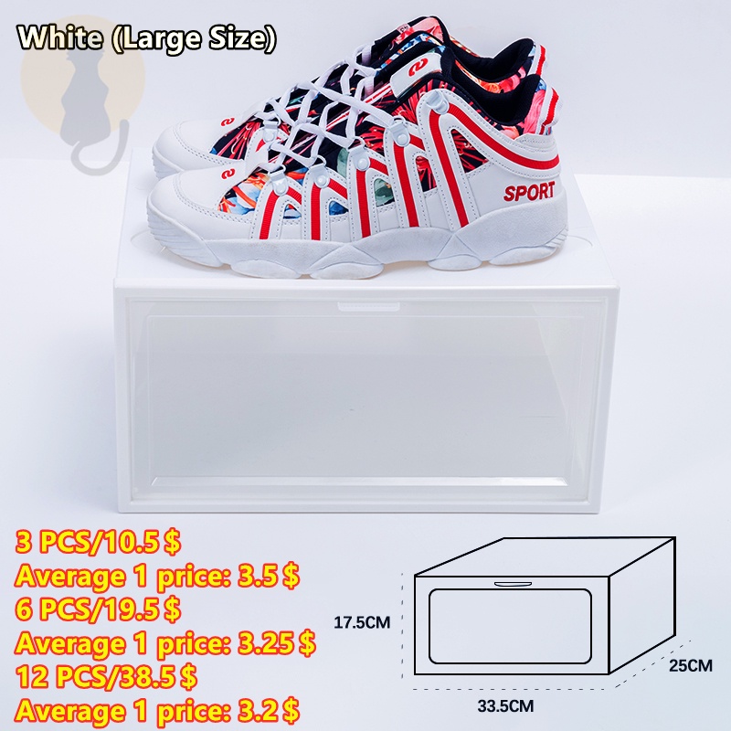 [ SG Ready Stock] Bundle of 3/6/12pcs Stackable Shoe Box / Plastic Shoe ...