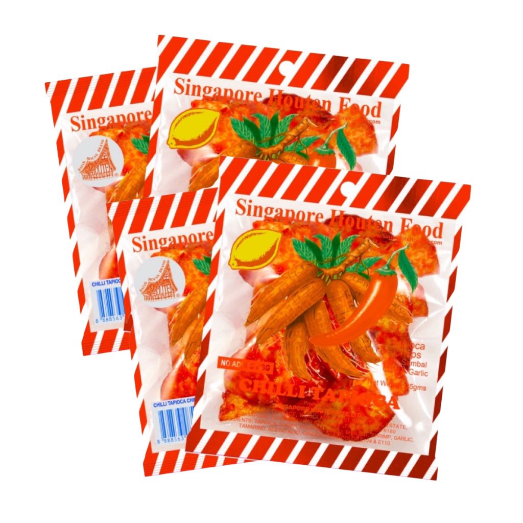 (4Packsx35g) Houten Chilli Tapioca Cracker Snack | Shopee Singapore