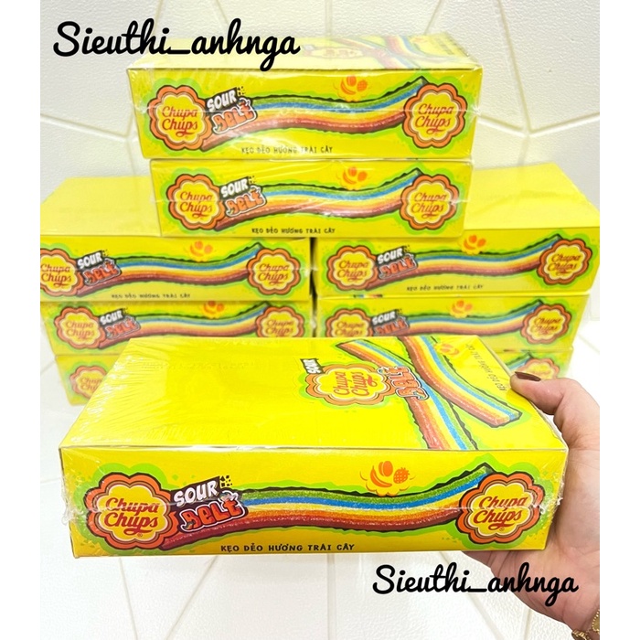 Chupa Chups Fruit Flavored Gummy Candy Box of 60 Bars x 8g | Shopee ...