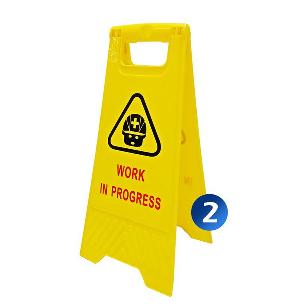 Yellow Foldable Floor Sign Board Stand NO PARKING NO ENTRY WORK IN ...