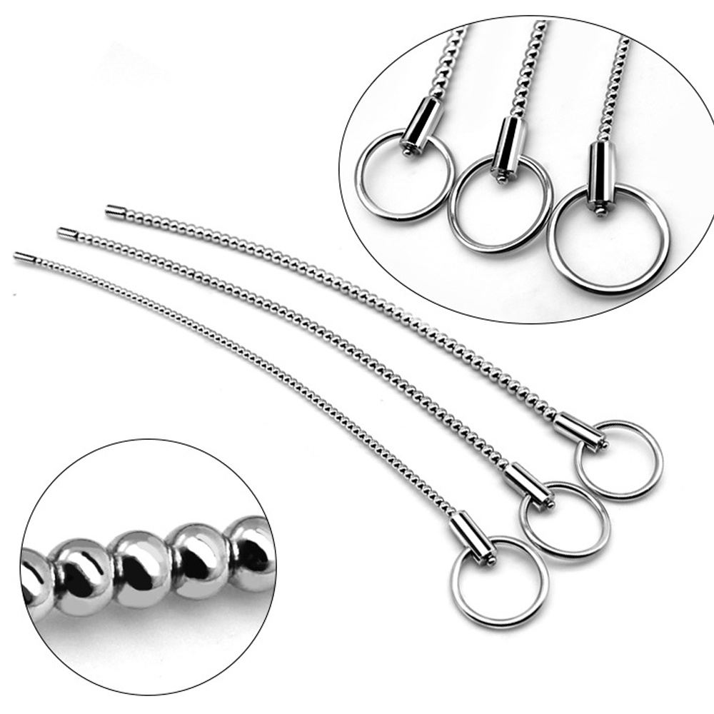Stainless Steel Super Long Beaded Urethral Dilator Sounds Penis Plug ...